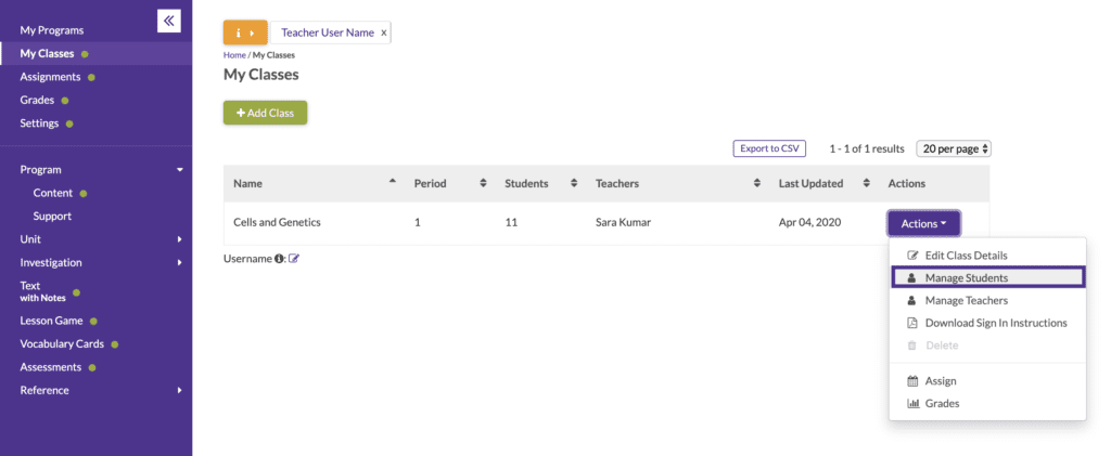 New! Sign In as a Student Feature | TCI