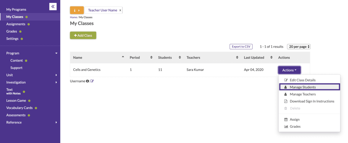 New! Sign In as a Student Feature | TCI