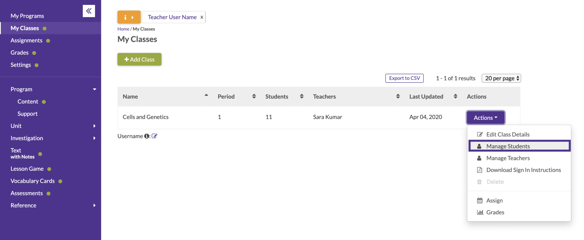 New! Sign In as a Student Feature | TCI