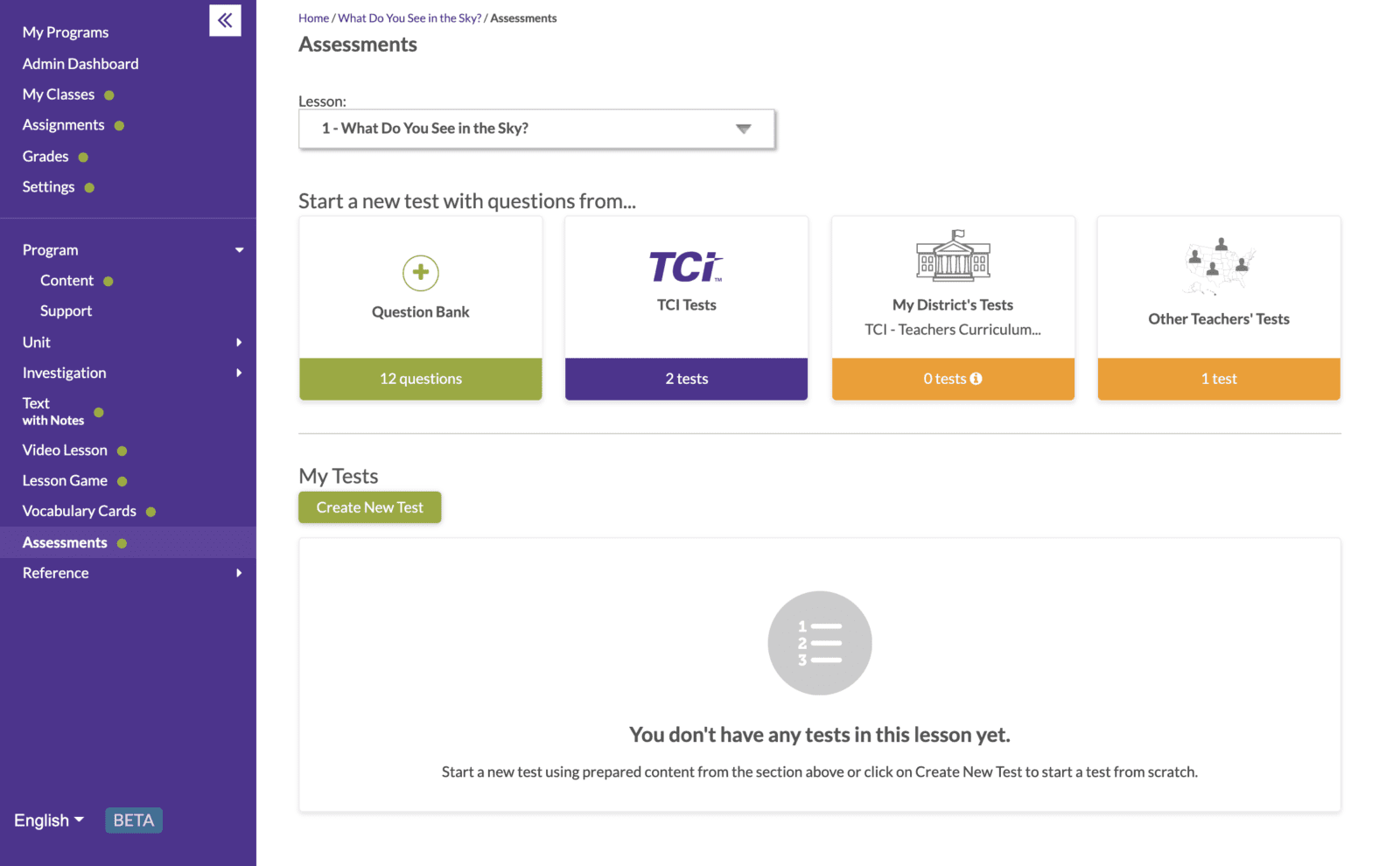 New! Image Multiple Choice Assessment Question | TCI