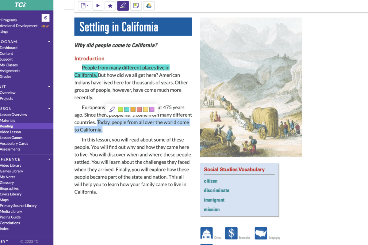 California - Elementary Social Studies | TCI